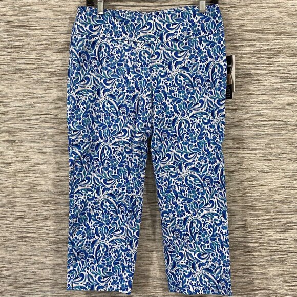 Zac & Rachel | Pants & Jumpsuits | Zac Rachel Womens Blue White Floral ...